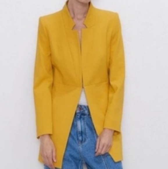 Zara | Jackets & Coats | Zara Mustard Yellow Womens Jacket | Poshmark
